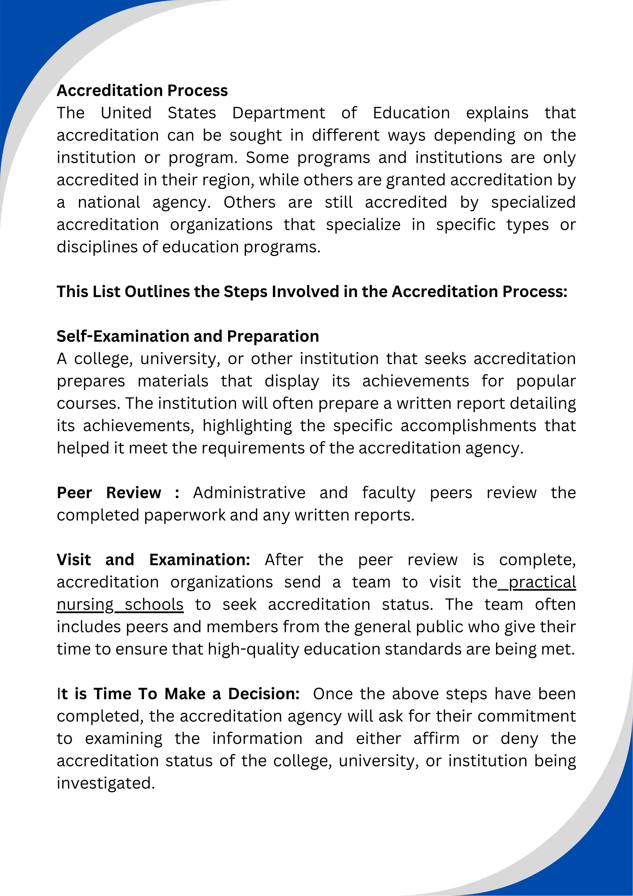 Verve College’s Accreditation Process - PDF | PDF