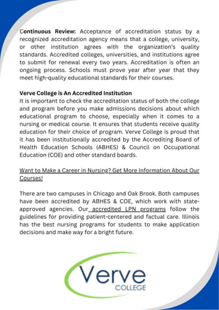 Verve College’s Accreditation Process - PDF | PDF