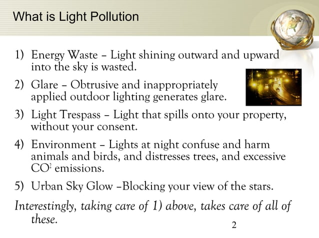 What Aep Can Do About Light Pollution | PPT