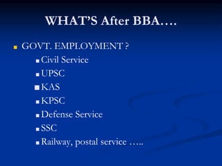 What after bba | PPTX