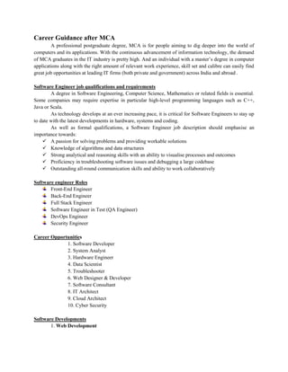 What after graduation_-_mca | PDF