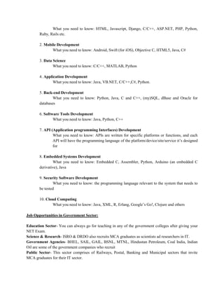 What after graduation_-_mca | PDF