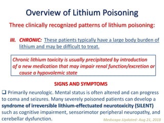 What a nephrologist needs to know about lithium intoxication | PPTX