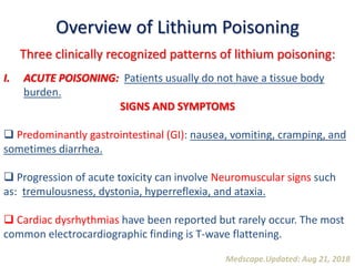 What a nephrologist needs to know about lithium intoxication | PPTX