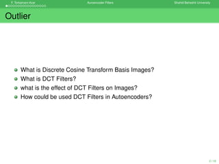 Overview of 2D DCT Basis Images as Image Processing Filters. | PPT
