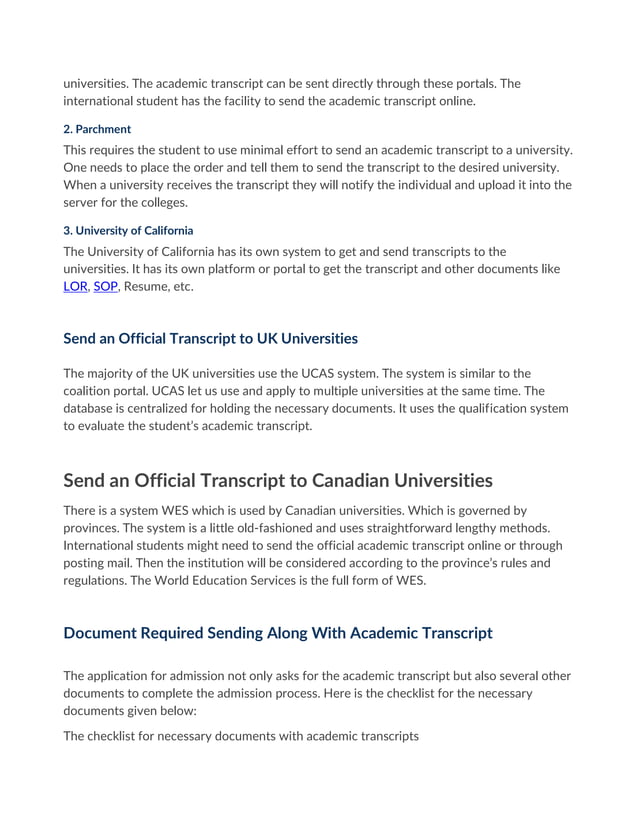 Academic Transcripts and Transcript Certificates: What Are They? | PDF