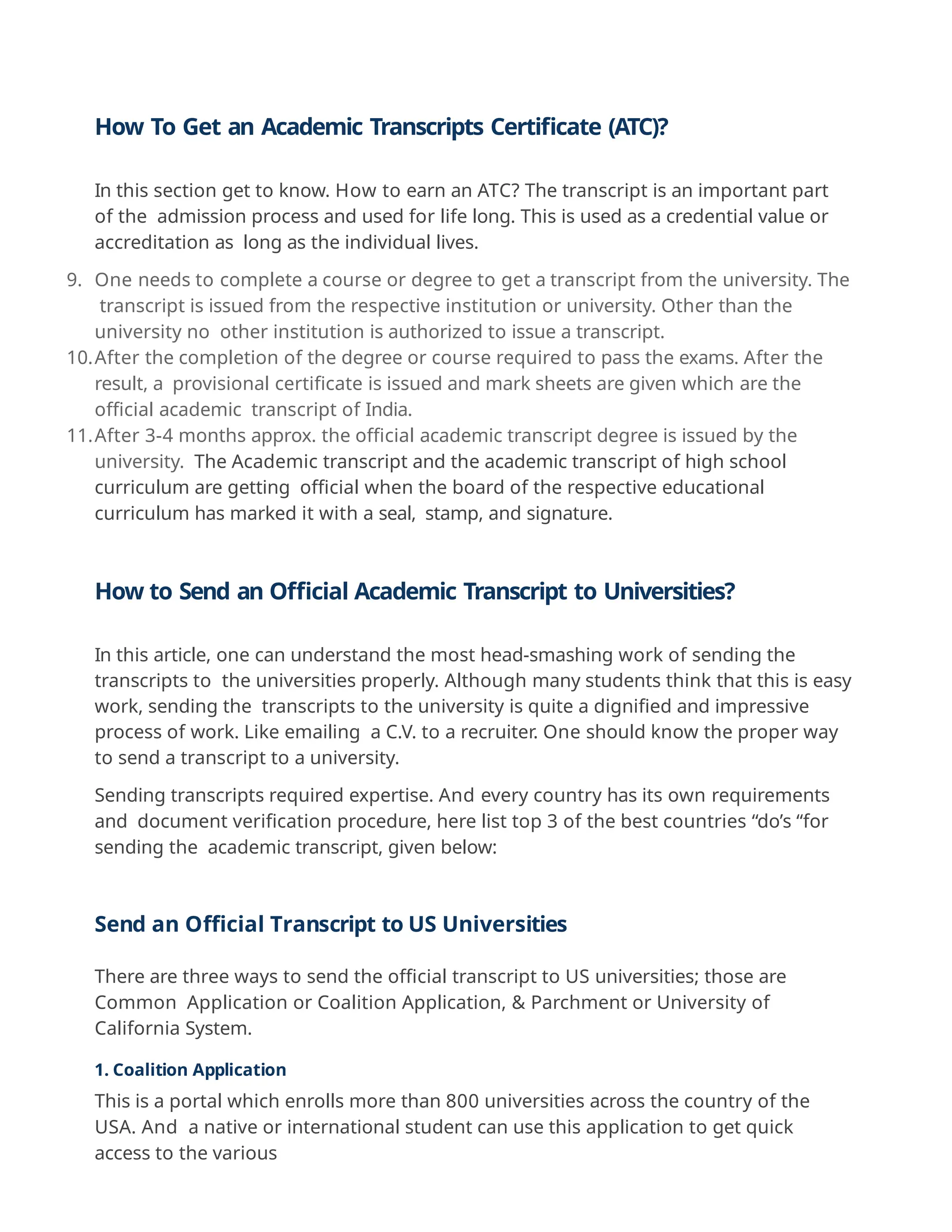 Academic Transcripts and Transcript Certificates: What Are They? | PDF