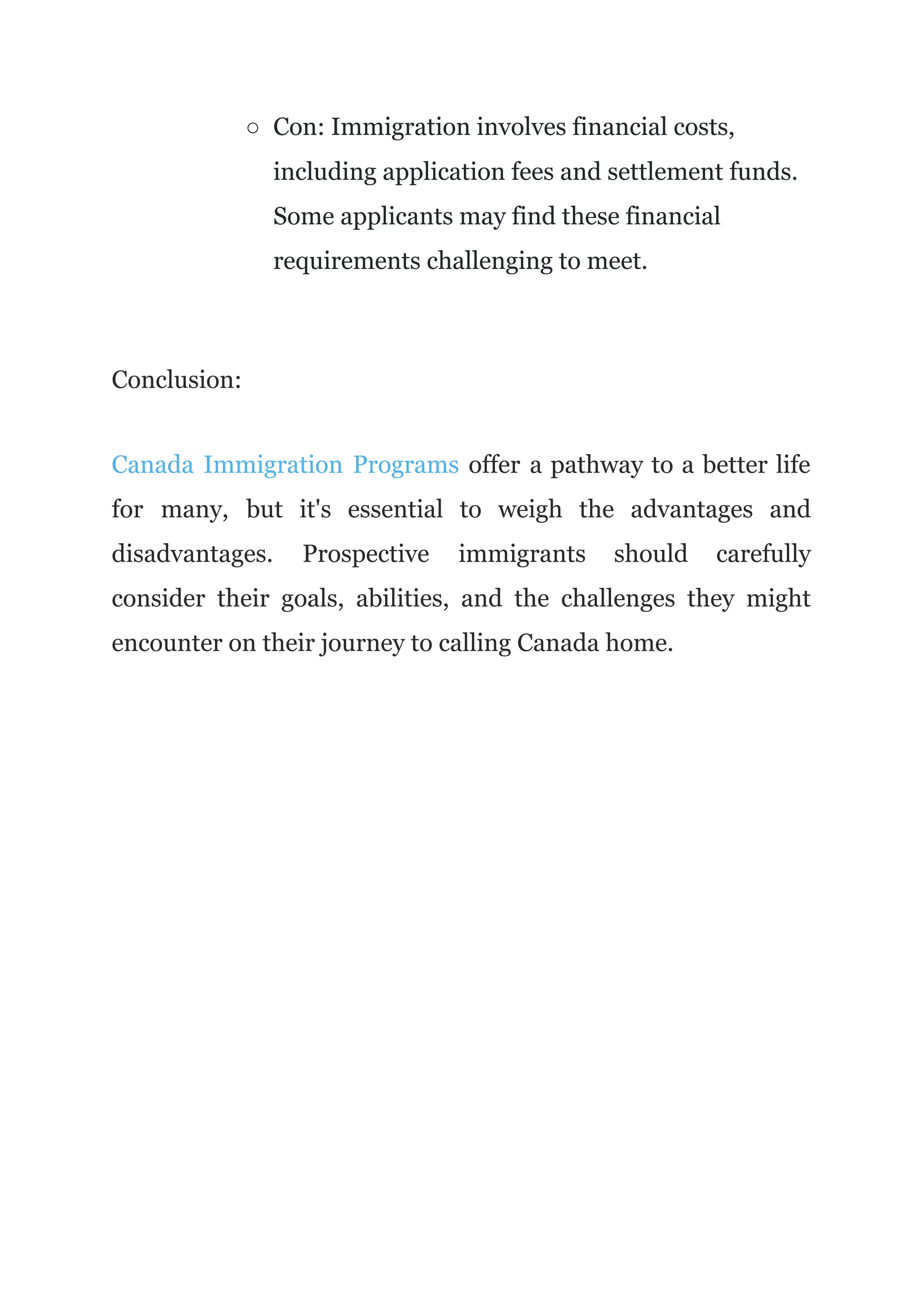 What are advantages and disadvantages of Canada immigration programs.pdf