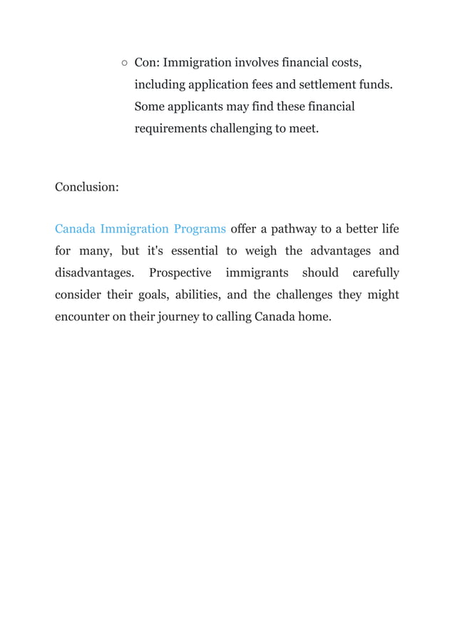 What are advantages and disadvantages of Canada immigration programs.pdf