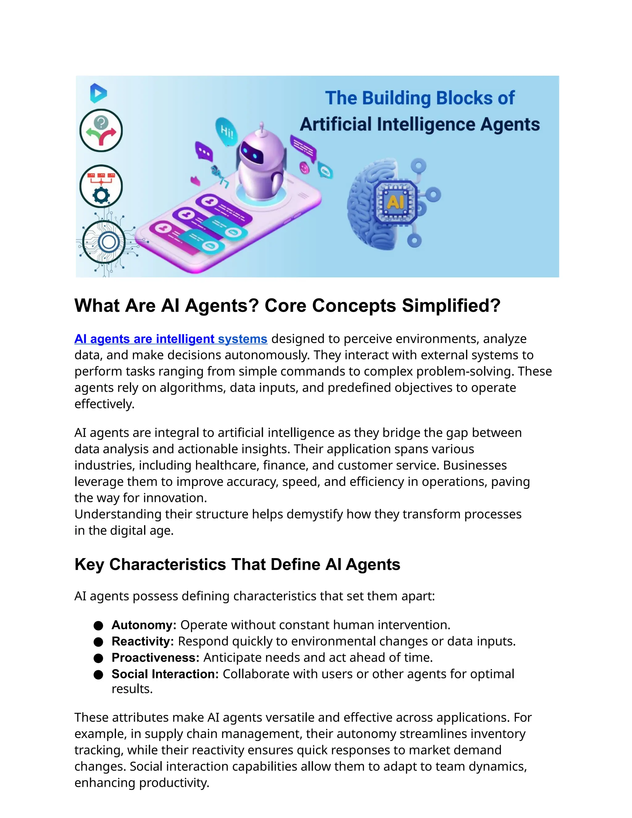 Types of AI Agents: From Simple to Complex Systems | PDF