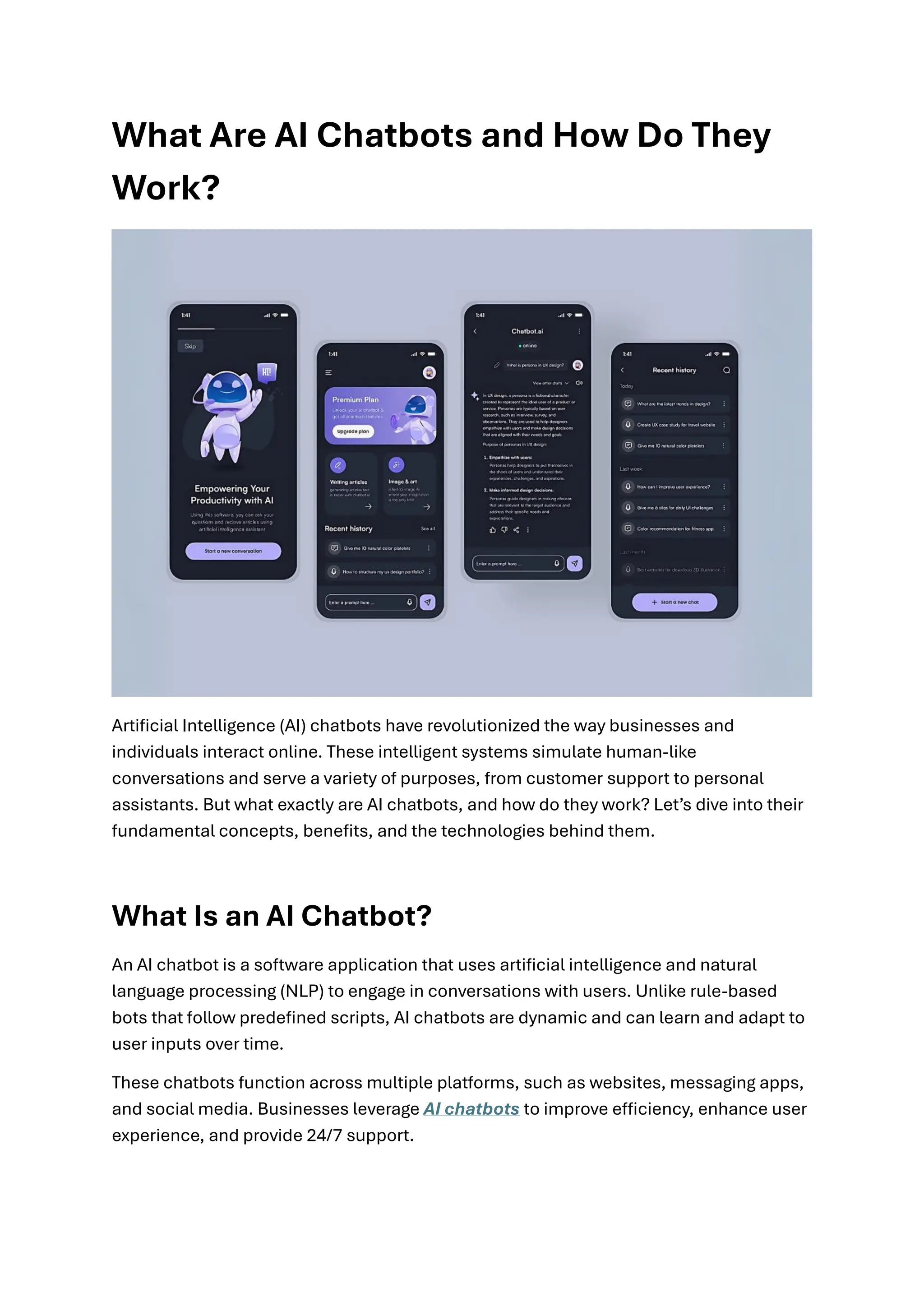 What Are AI Chatbots and How Do They Work.pdf
