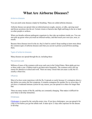 What are airborne diseases | PDF