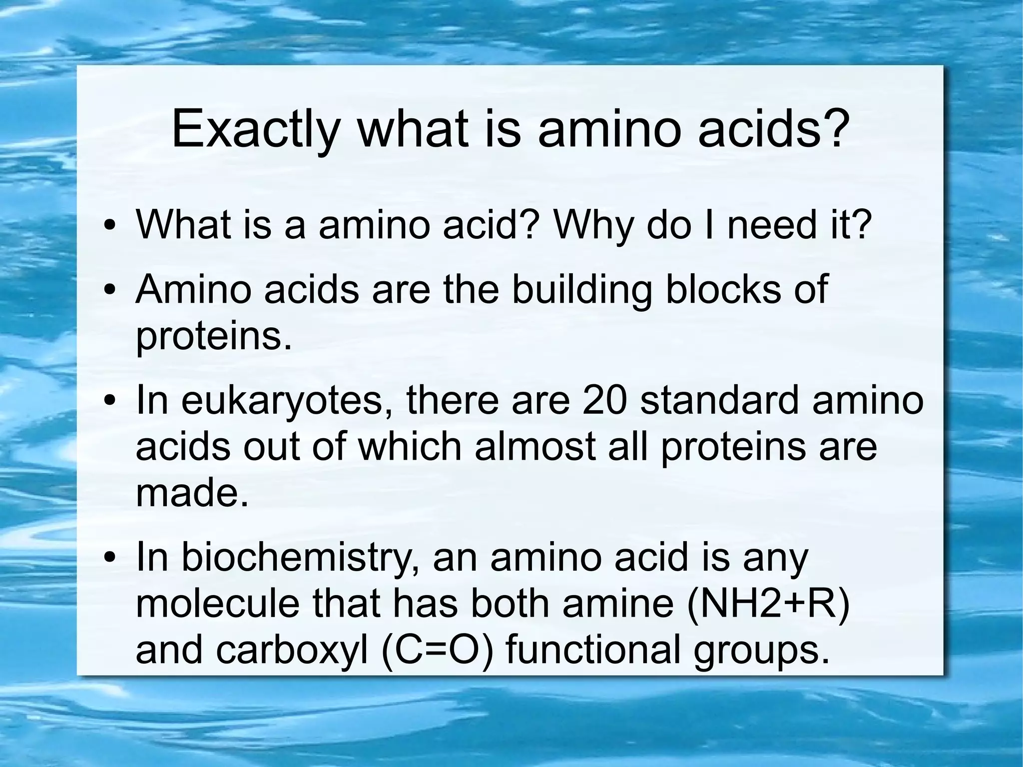What Are Amino Acids Ppt