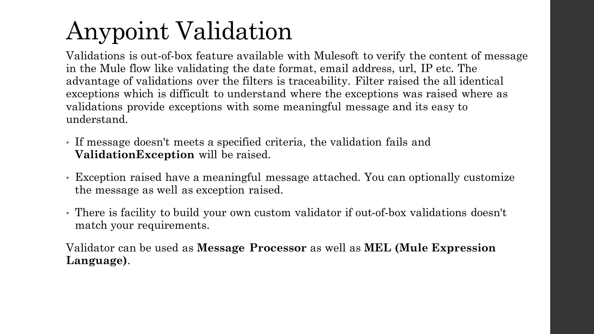 What are Anypoint Validations With Mulesoft | PDF