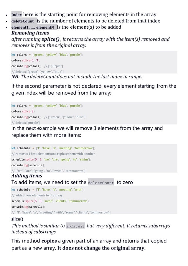 What Are Arrays In Java Script Pdf