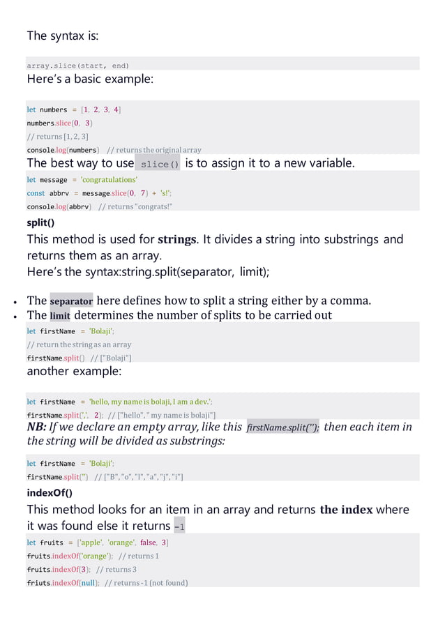What are arrays in java script | PDF