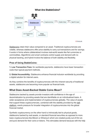 What Are Asset-Backed Stablecoins - SoluLab | PDF