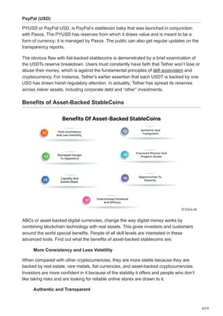 What Are Asset-Backed Stablecoins - SoluLab | PDF