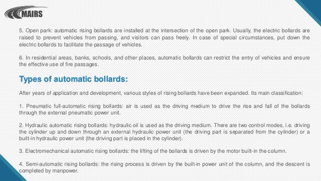 What are automatic bollards | PPTX