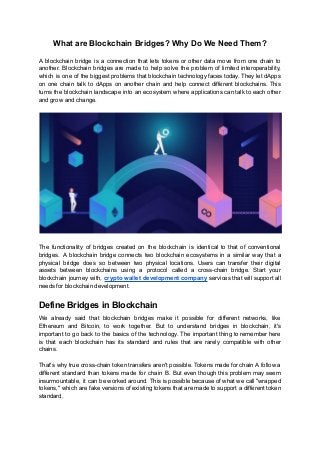 What are Blockchain Bridges Why Do We Need Them | PDF