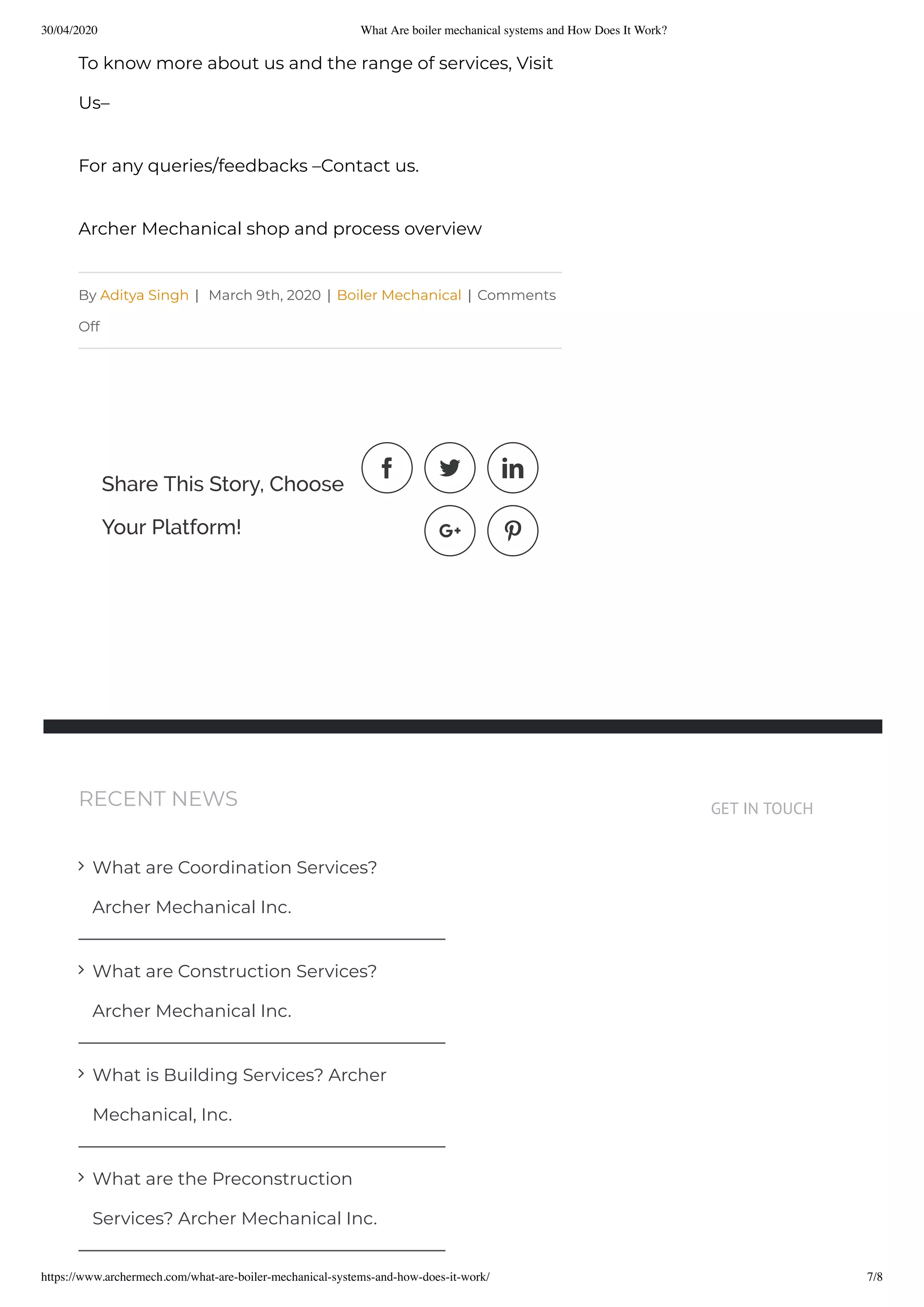 What are boiler mechanical systems and how does it work | PDF