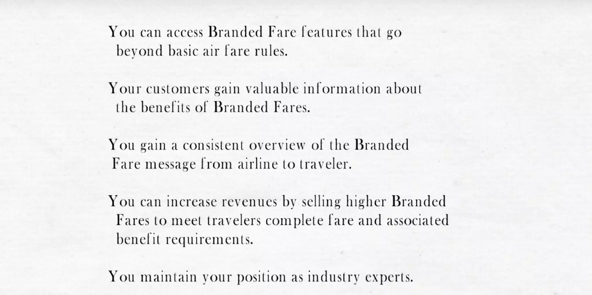 What are Branded fare and its Benefits? | PDF
