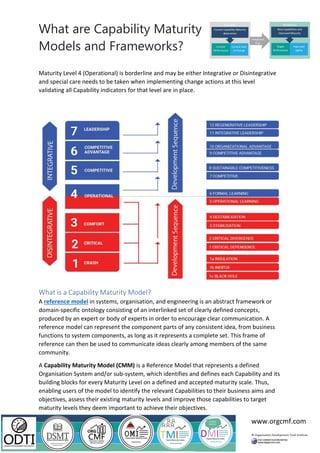 What are capability maturity models & why are they Important? | PDF