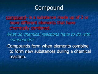 What Are Chemical Changes In Matter 1 | PPT
