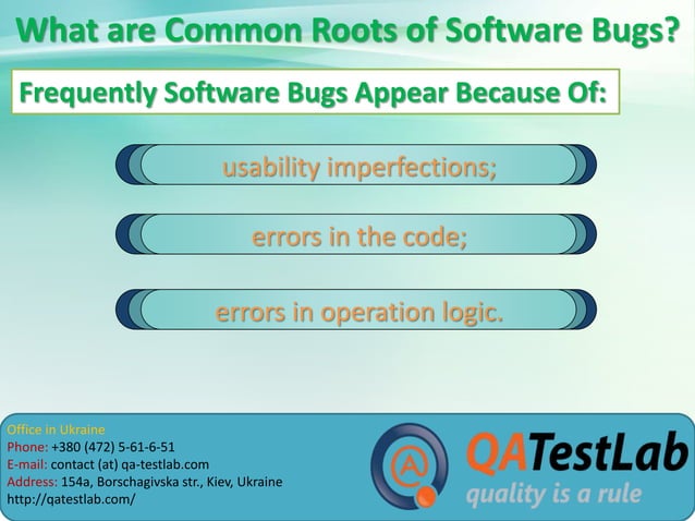 What are Common Roots of Software Bugs? | PPTX | Computer Software and Applications | Computing