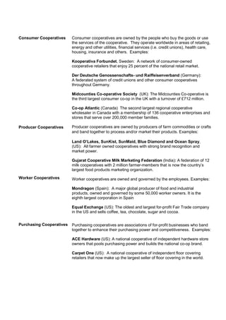 What are cooperatives | PDF | Agriculture | Industries