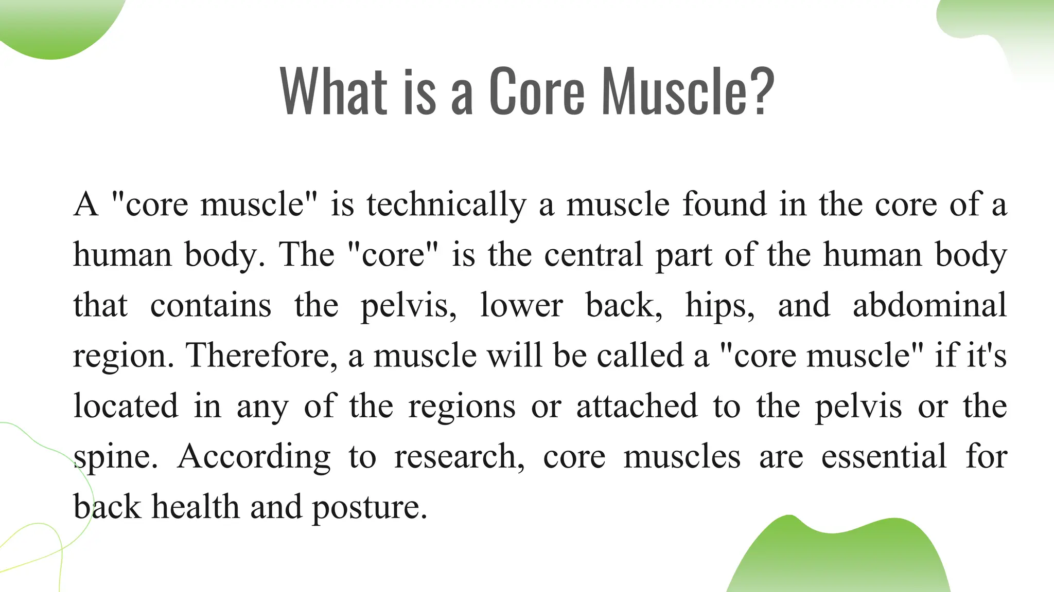 What Are Core Muscles? Everything You Need to Know | PPT