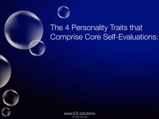 What are core self evaluations | PDF