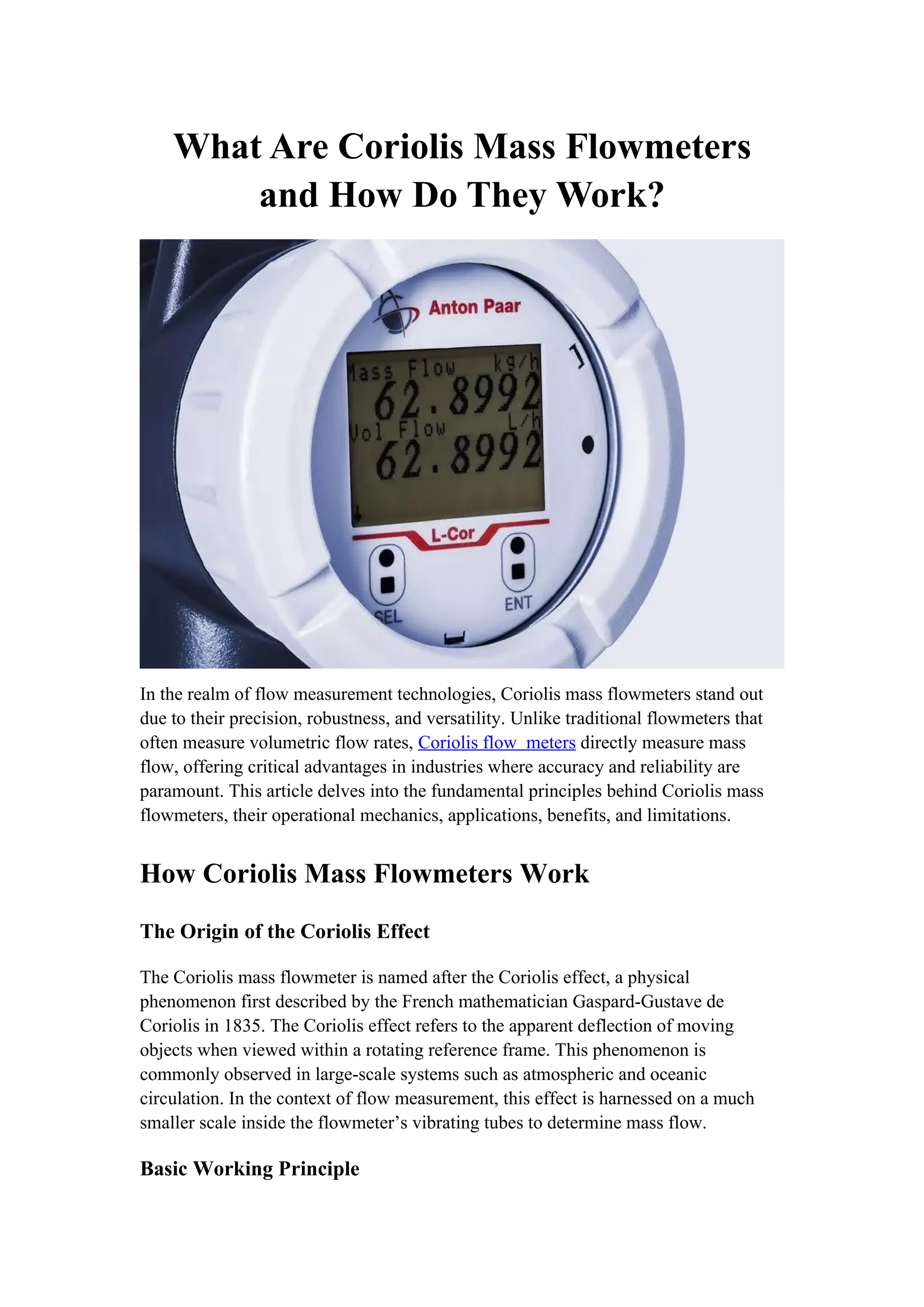 What Are Coriolis Mass Flowmeters and How Do They Work.docx