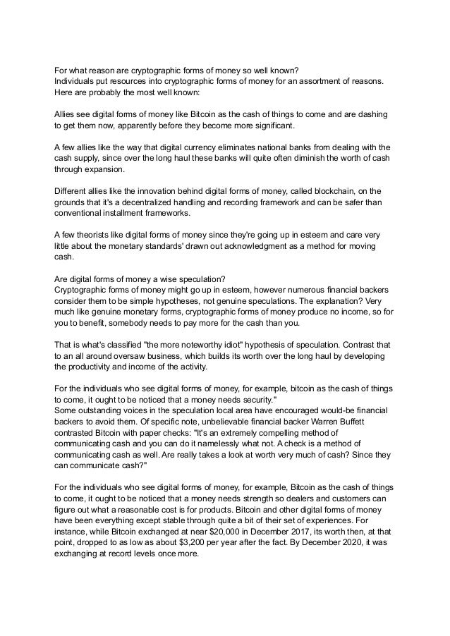 What Is Cryptocurrency? This is what You Should Know | PDF