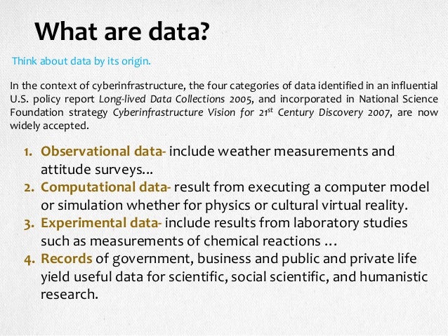 What are Data?
