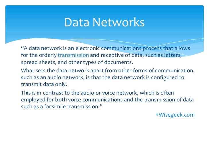 What are data networks?