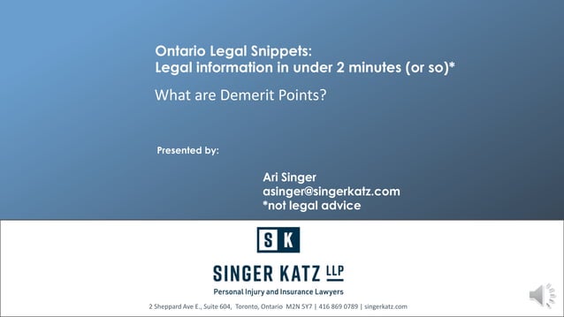 What are demerit points | PPT