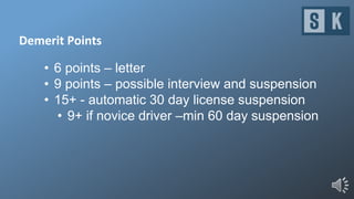What are demerit points | PPT