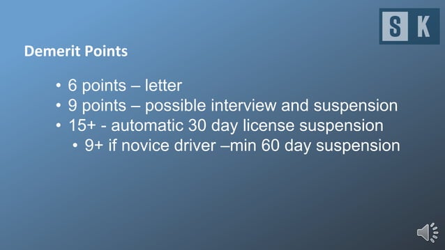 What Are Demerit Points What Are Demerit Points