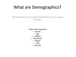 What are demographics | PPT