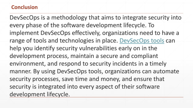 What are DevSecOps Tools and Why Do You Need Them? | PPTX