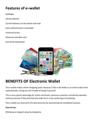 Electronic wallets and payment system | DOCX