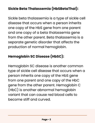What are 4 types of sickle cell disease .pdf