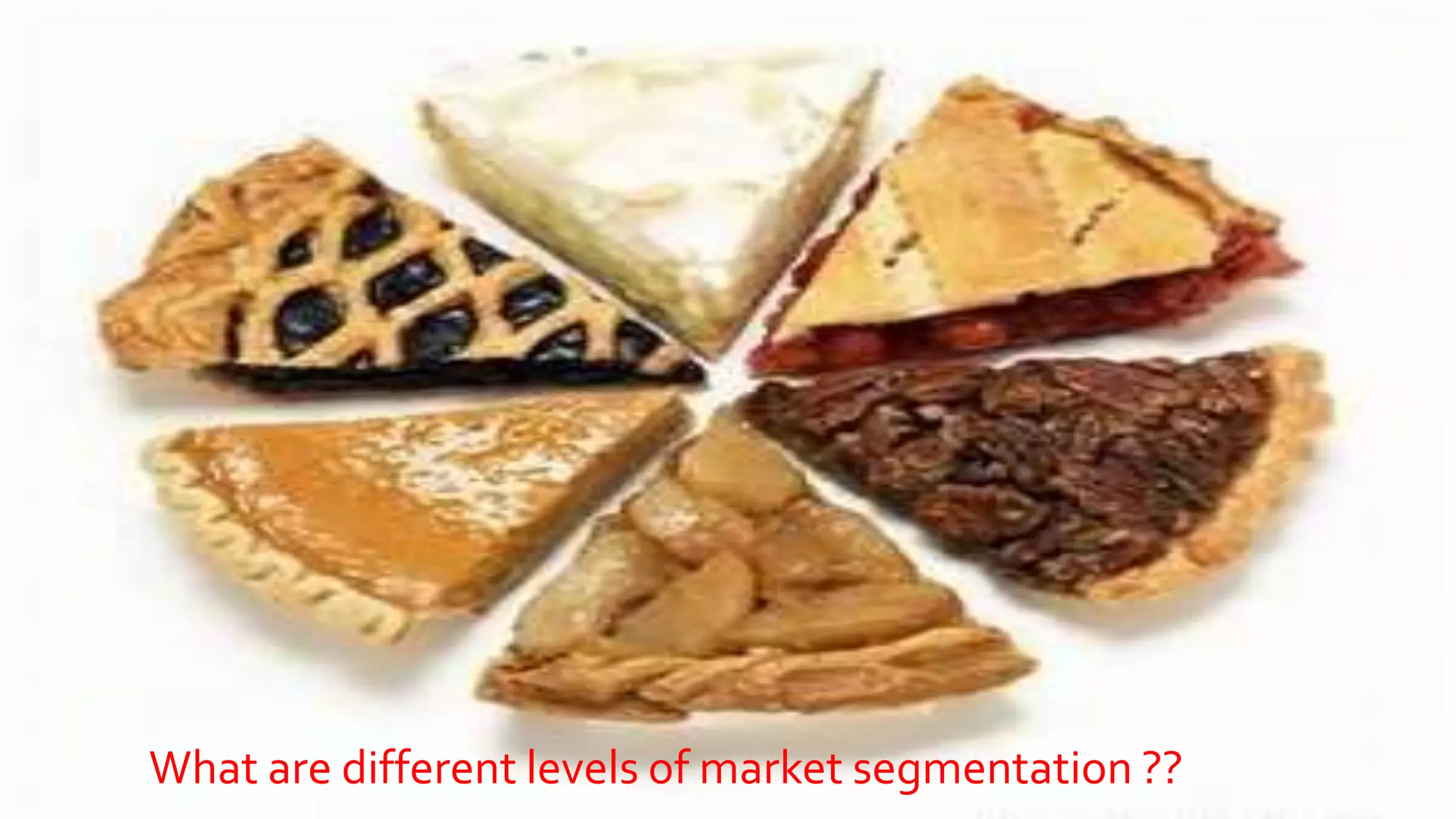 What are differerent levels of market segmentation | PPT