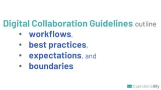 What are digital collaboration guidelines? | PDF