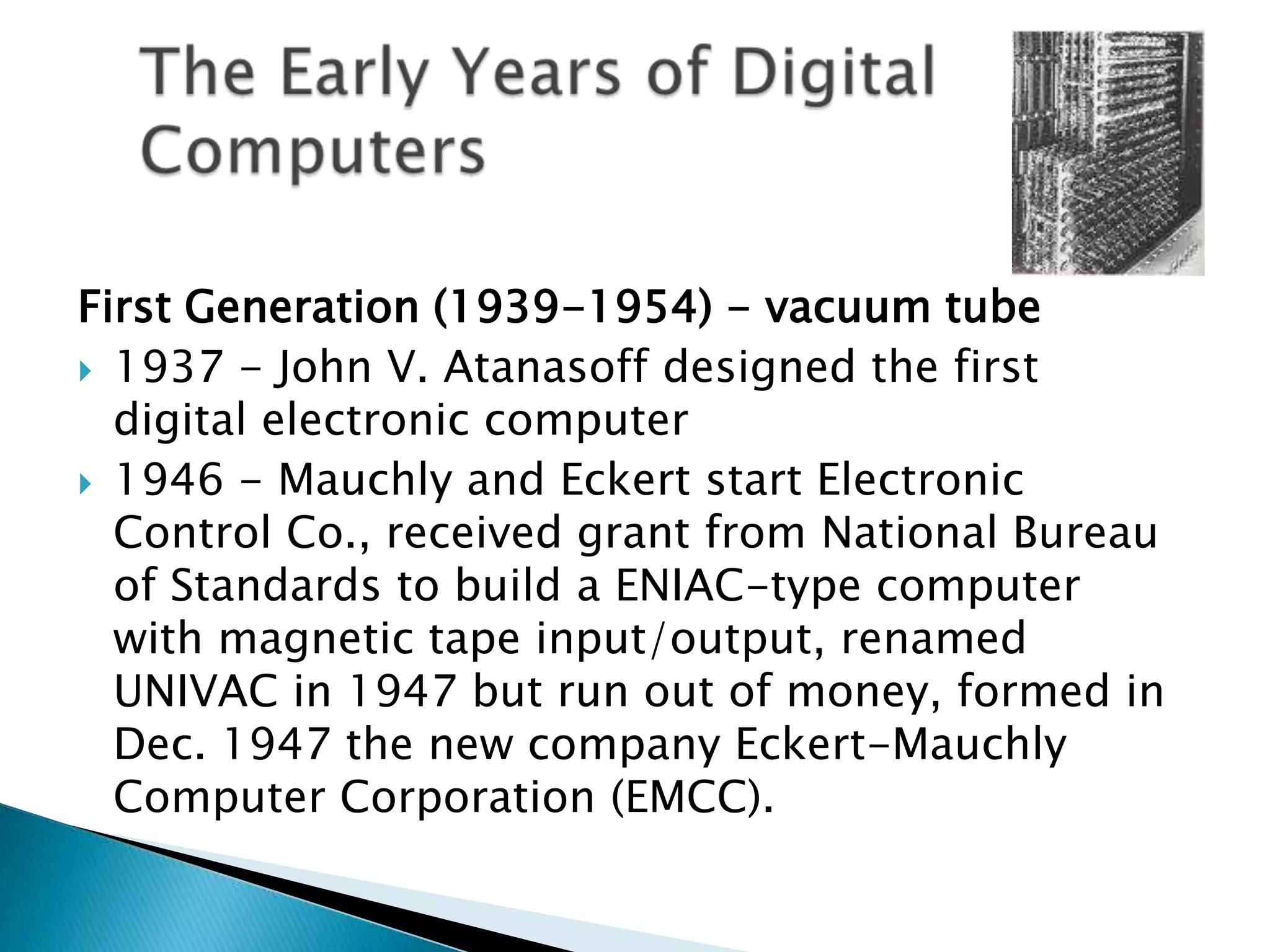 The Evolution Of Digital Computers | PPTX