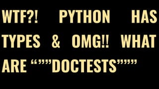 Python types and doctests by Lauri Kainulainen | PDF | Programming ...
