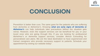 What Are Early Signs of Dementia or Alzheimer’s? Explained | PDF