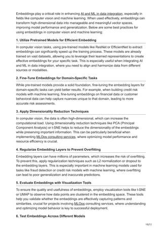 What are Embedding in Machine Learning.pdf | Artificial Intelligence ...