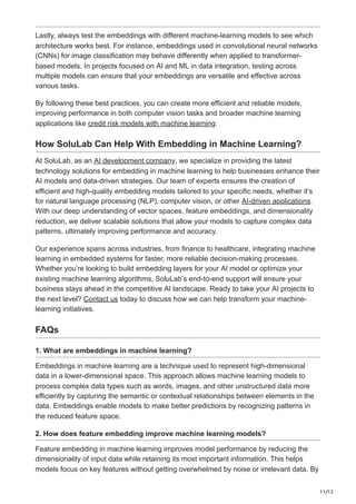 What are Embedding in Machine Learning.pdf | Artificial Intelligence | Technology & Computing